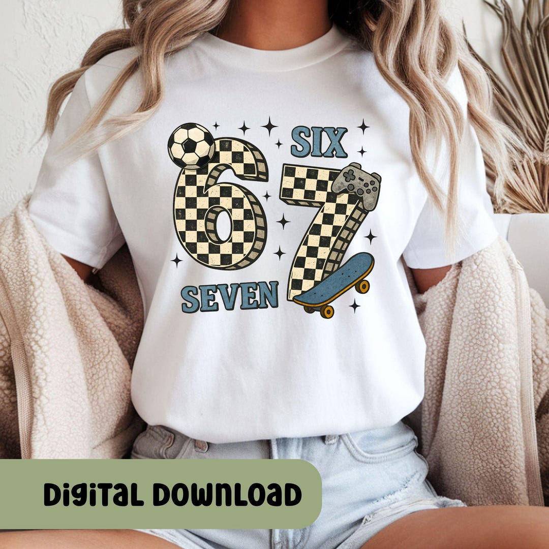 Coquette Funny 6 7 Meme PNG Six Seven Boy Sports Sublimation Design ...