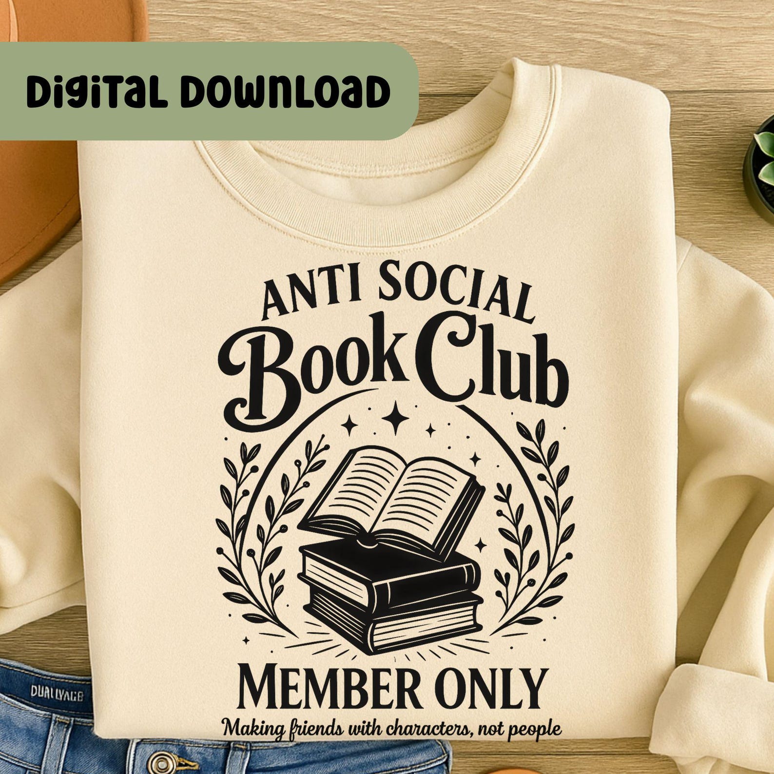 Anti Social Book Club PNG, Book Mom, Librarian, Book Lover Gift ...