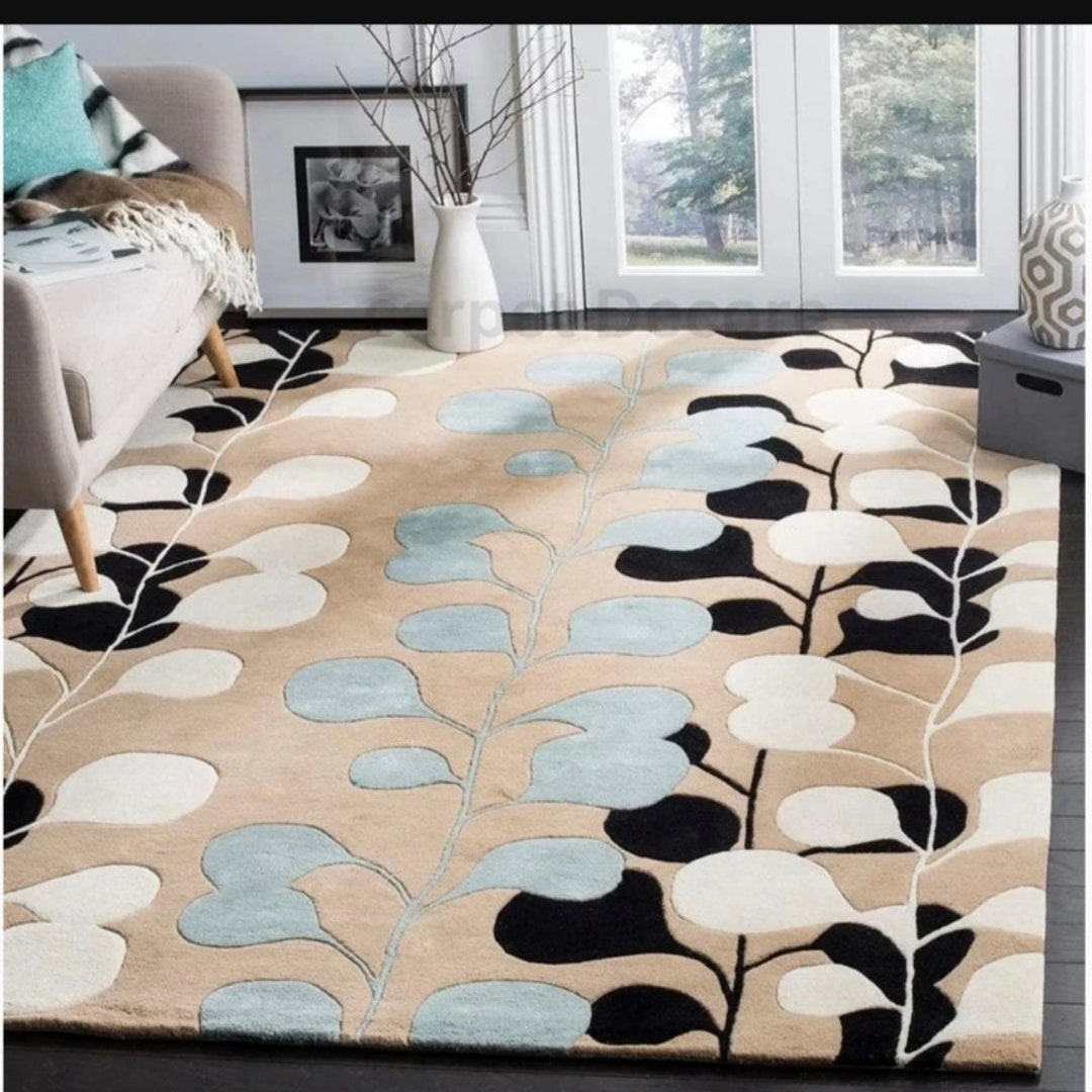 Monstera Rug,leaf Rug,elegant Leaf Rug,leaf Pattern Rug,custom Rug ...