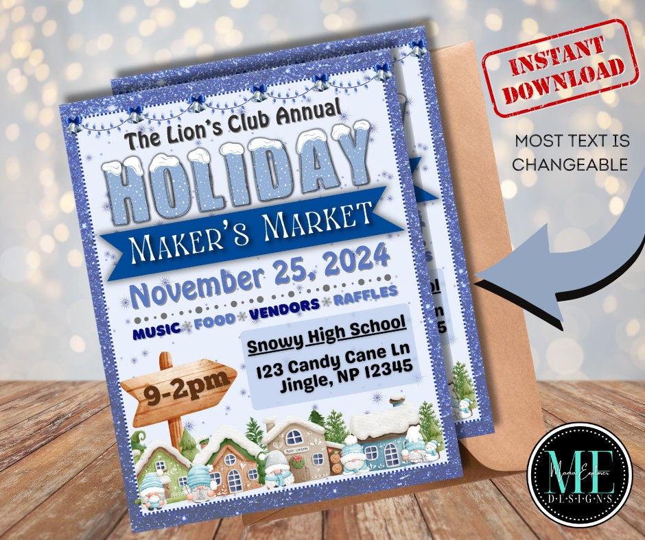 Editable Holiday Makers Market Template - Etsy