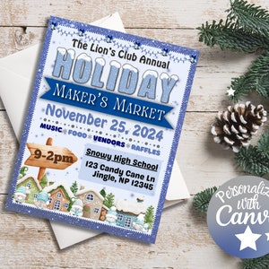 Editable Holiday Makers Market Template - Etsy