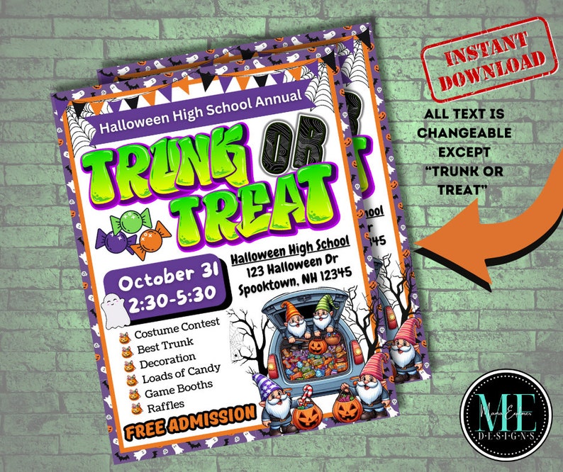 EDITABLE Trunk or Treat Canva Template - Etsy