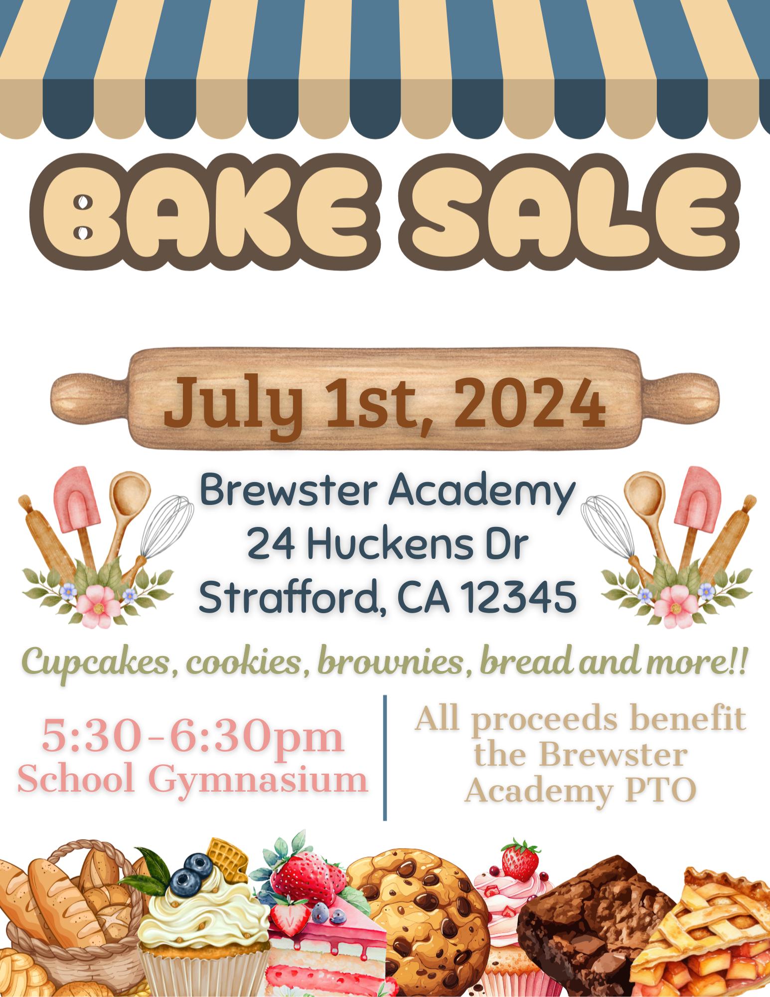 Custom Bake Sale Template - Etsy