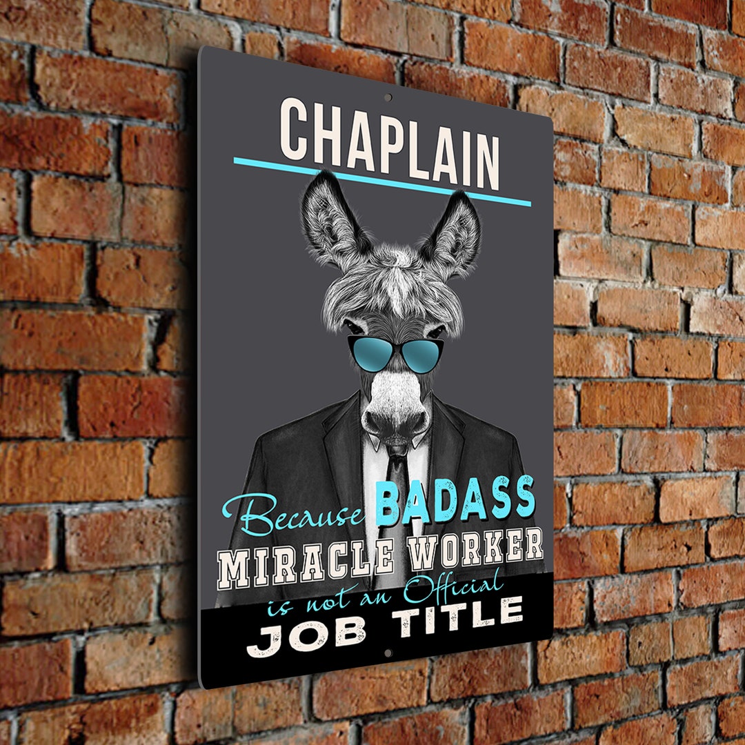 Chaplain Sign Chaplain Occupation Signs Gift for Chaplain - Etsy