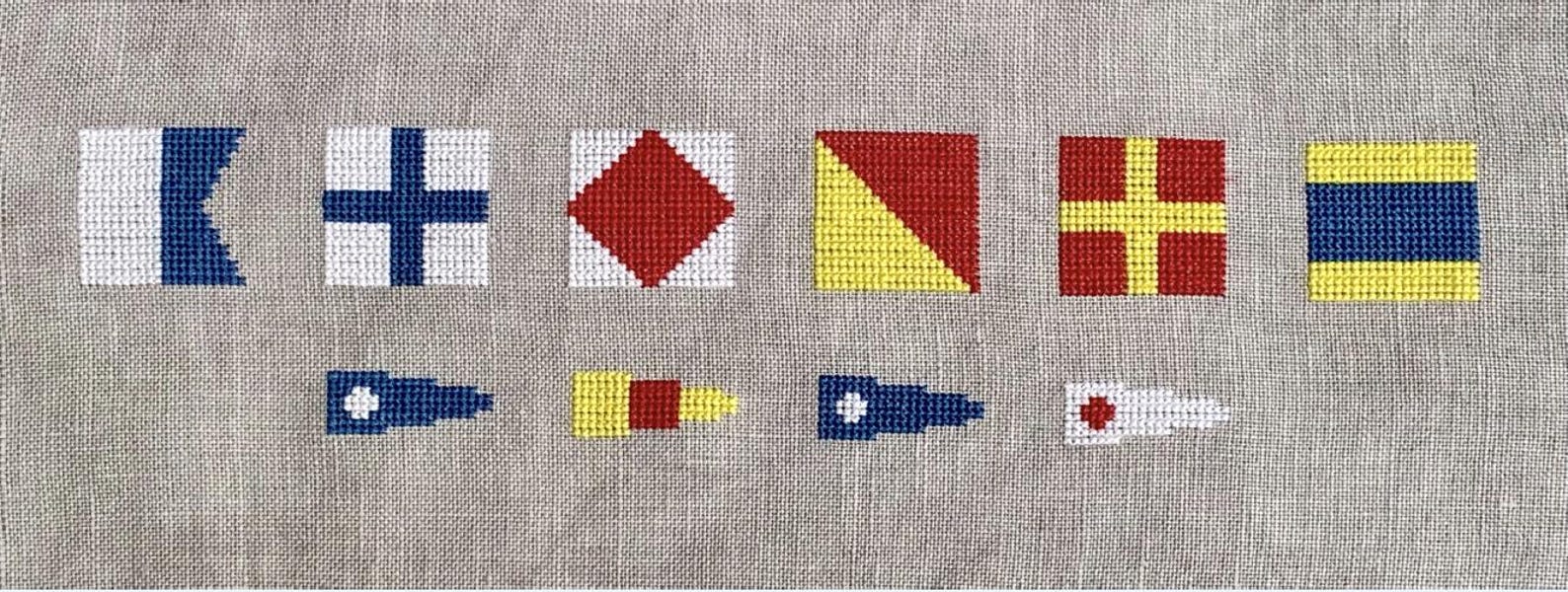 Nautical Flags Alphabet PDF Cross Stitch Pattern - Etsy