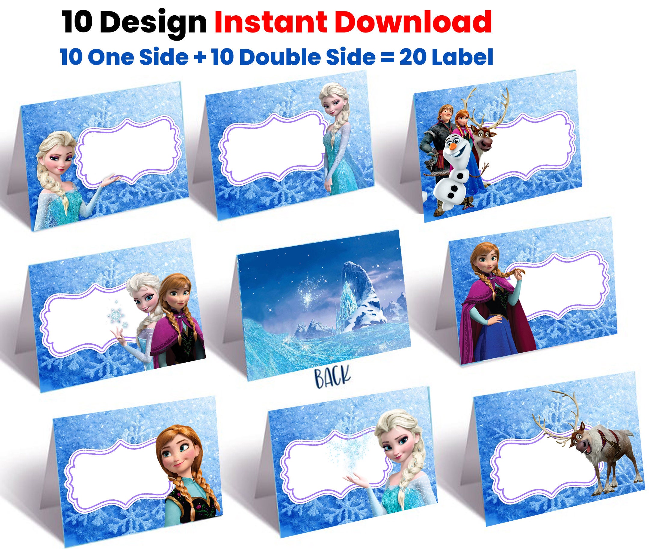 Frozen 2 Label, Frozen Food Label, Food and Book Tag Cards, Food Label ...