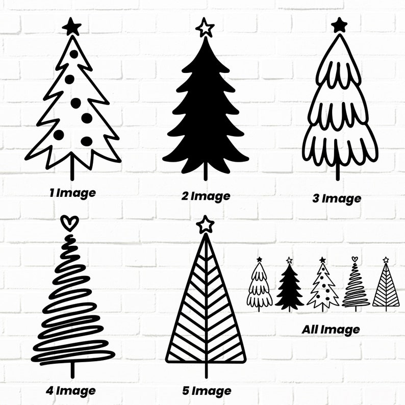 Christmas Tree SVG Bundle Christmas Clipart Christmas Tree - Etsy