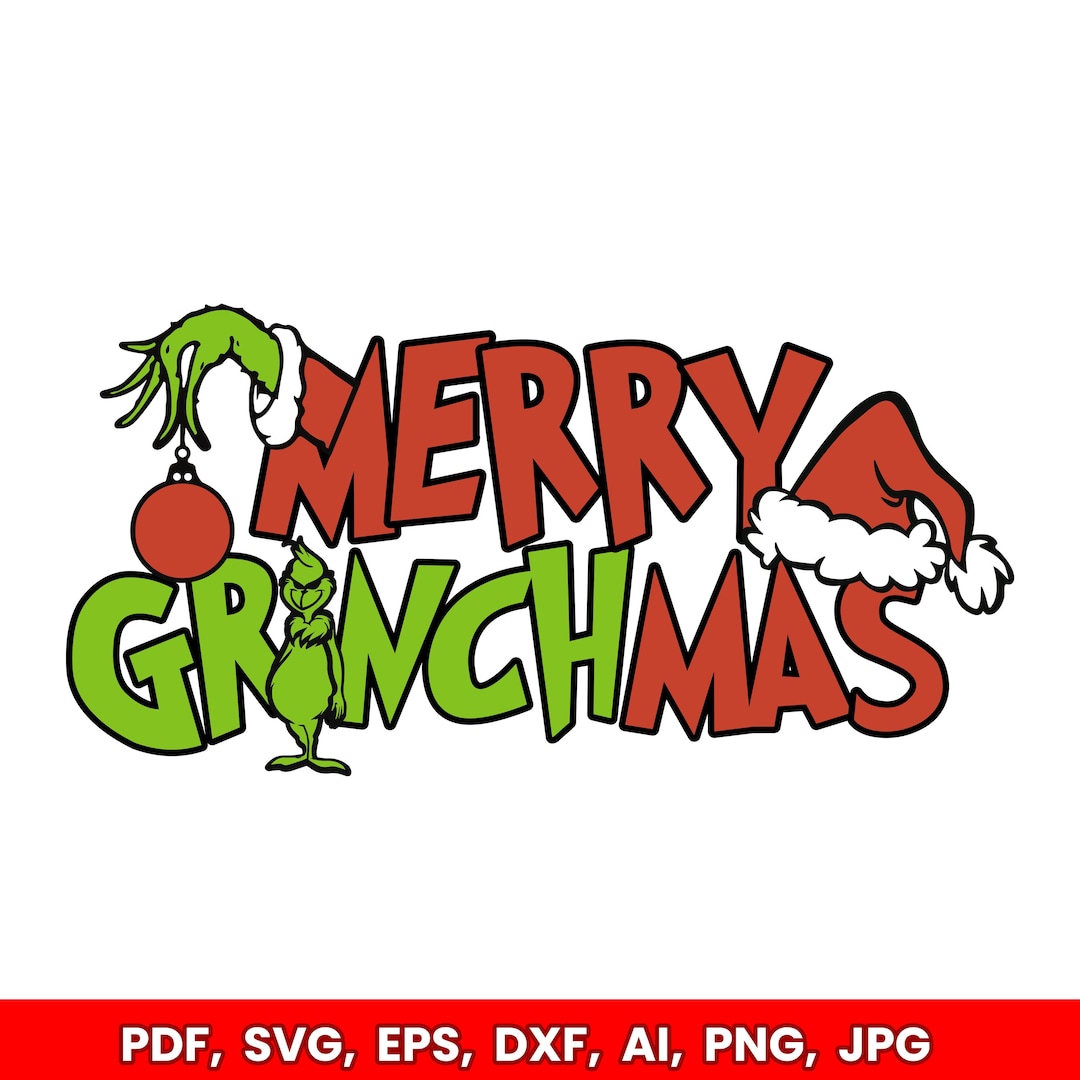 Grinch Grinchmas SVG, Grinch Face Cut File, Christmas Embroidery Design ...