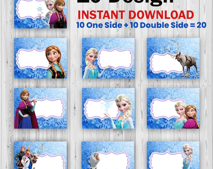 Frozen 2 Label, Frozen Food Label, Food and Book Tag Cards, Food Label ...