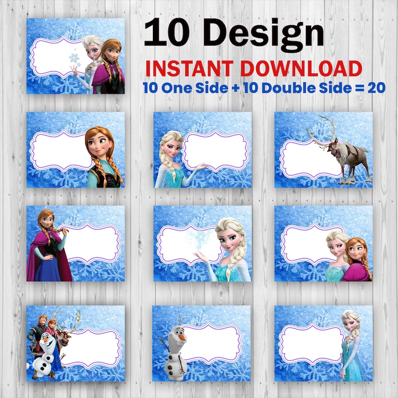 Frozen 2 Label, Frozen Food Label, Food and Book Tag Cards, Food Label ...