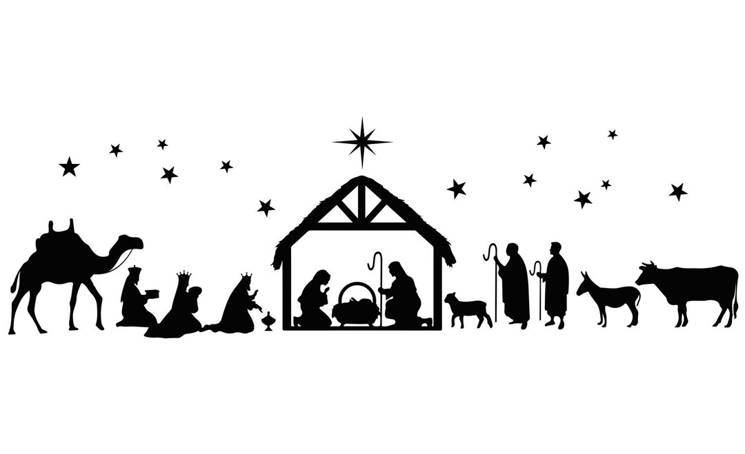Nativity Scene SVG, Nativity SVG, PNG, Eps, Dxf, Jpg, Pdf, Ai Instant ...