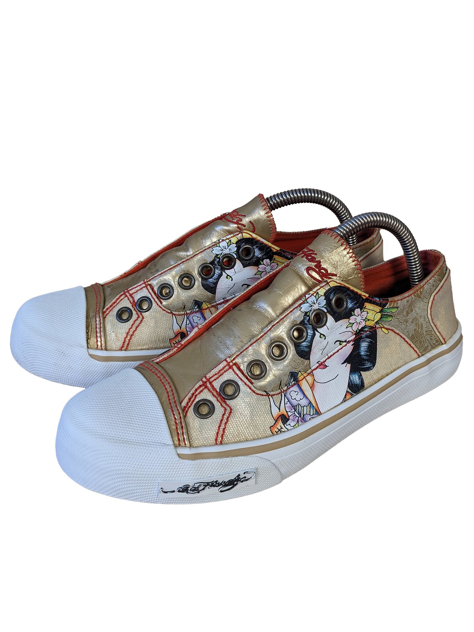 Vintage Ed Hardy & Christian Audigier Low Top Sneakers, Tattoo Artist ...