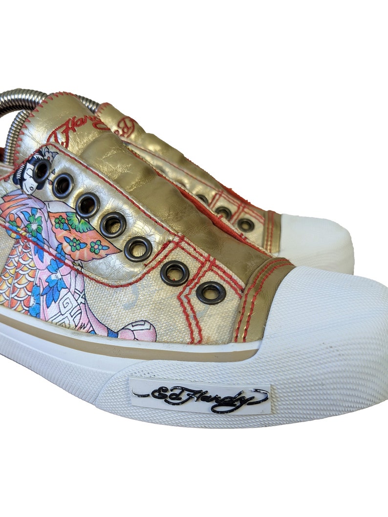 Vintage Ed Hardy & Christian Audigier Low Top Sneakers, Tattoo Artist ...