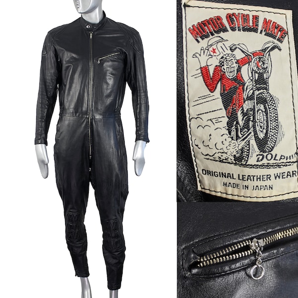 Leather Motorcycle Jumpsuit - Etsy