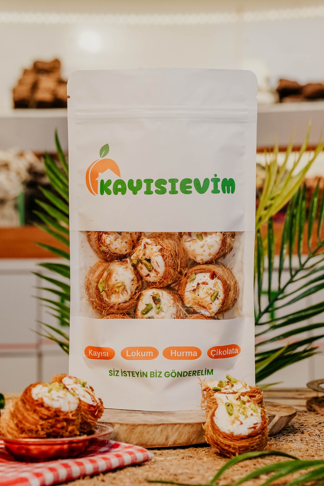 Shredded Phyllo Pastry Stuffed Dessert Clotted Cream Shredded Phyllo ...