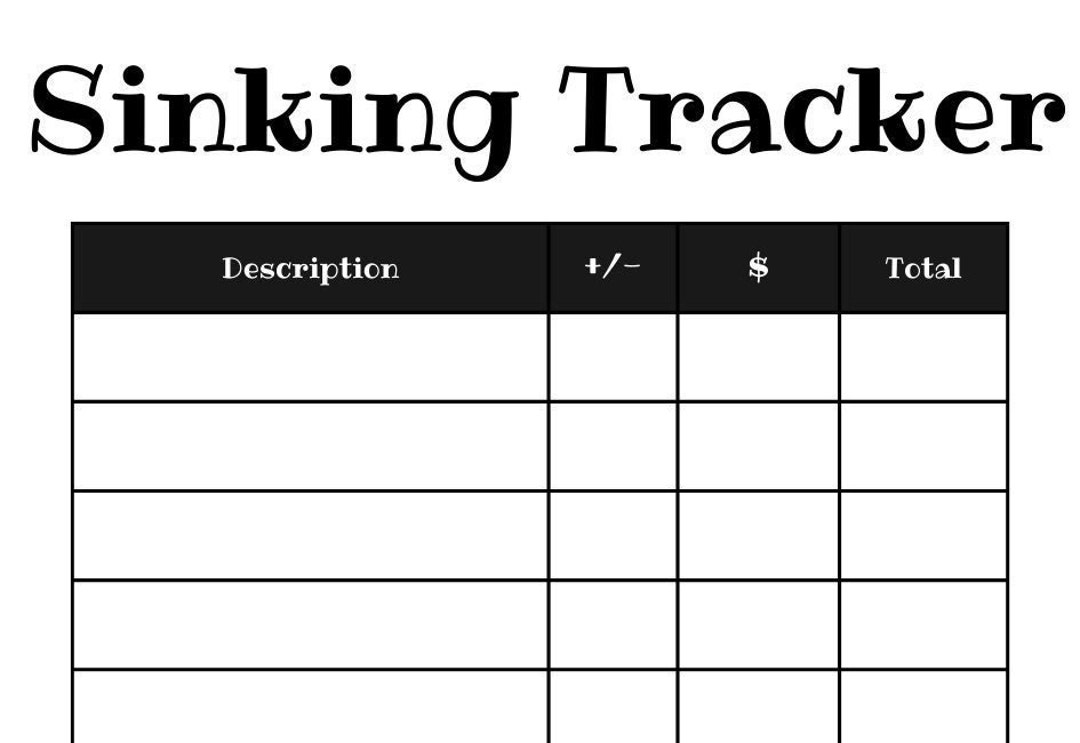 Sinking Funds Tracker Printable, Savings Tracker, Savings Challenge ...