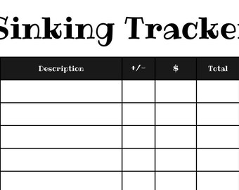 Sinking Funds Tracker Printable, Savings Tracker, Savings Challenge ...