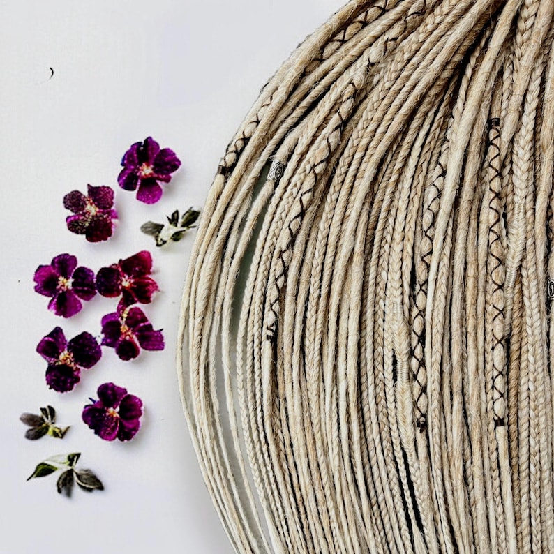 Blonde Synthetic Crochet Dreadlocks, Natural Colors for Viking Style by ...