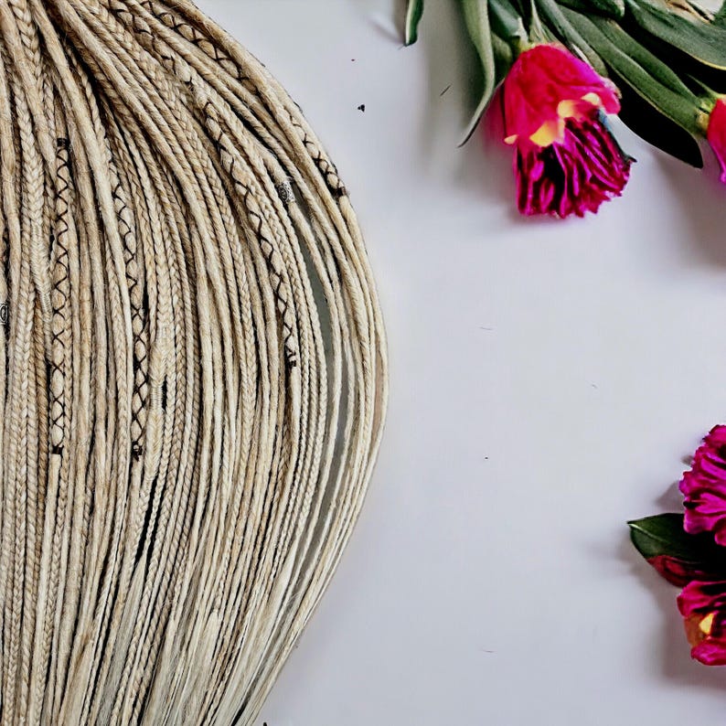 Blonde Synthetic Crochet Dreadlocks, Natural Colors for Viking Style by ...