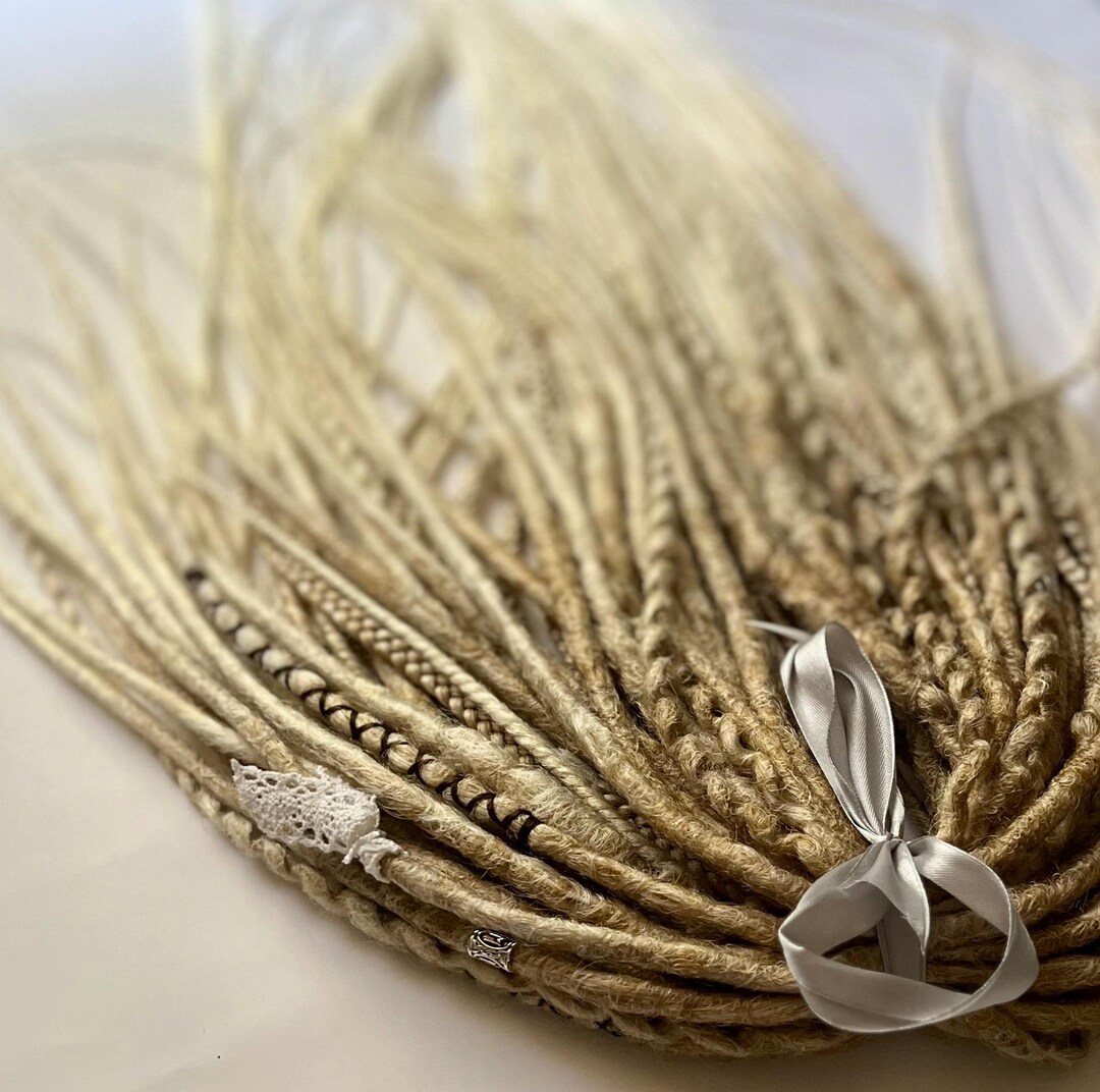 Texture Dreadlock Set in Shades of Blonde and White With Lace and ...