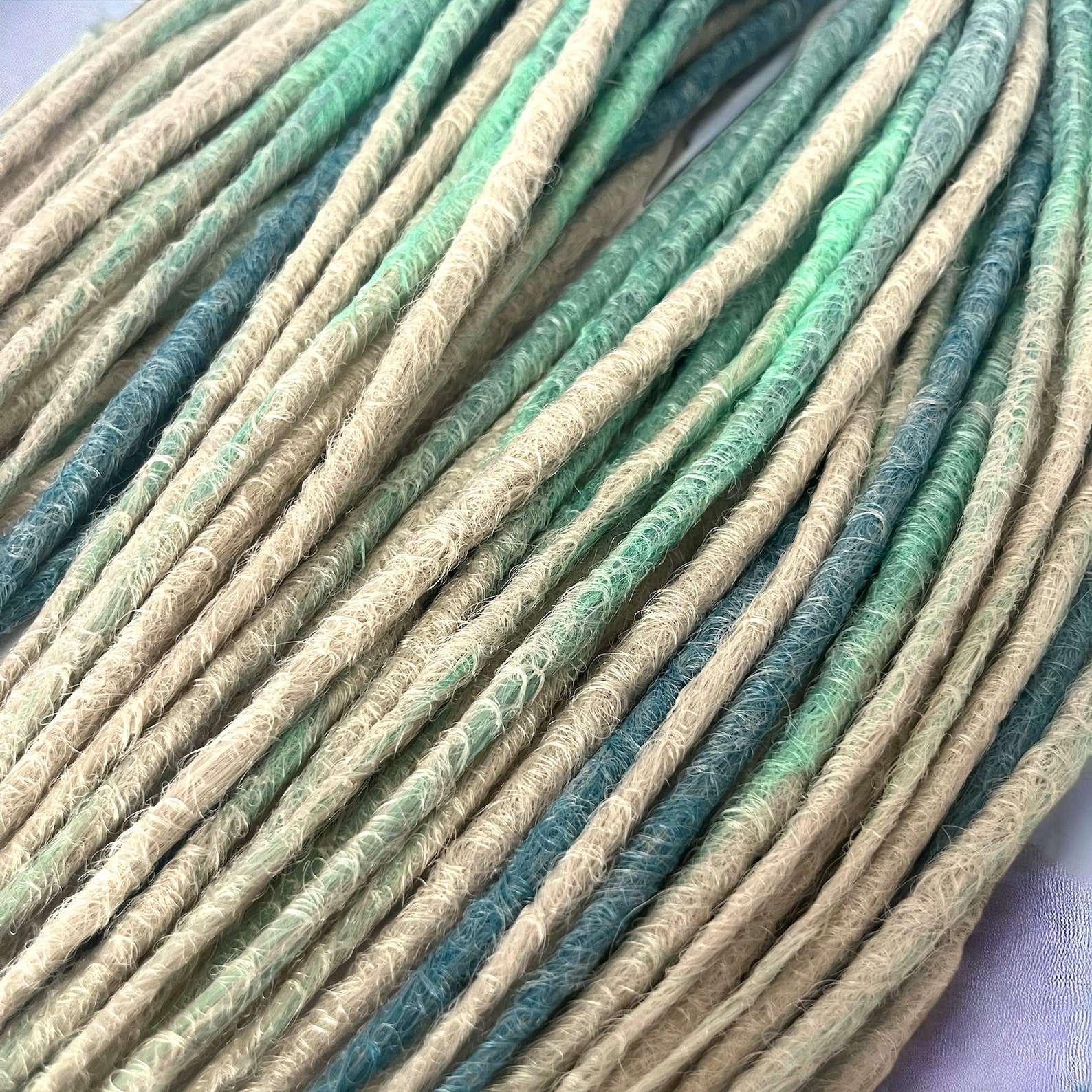 Ready to Ship Today Crochet Synthetic Dreadlocks in Blue-mint-silver ...