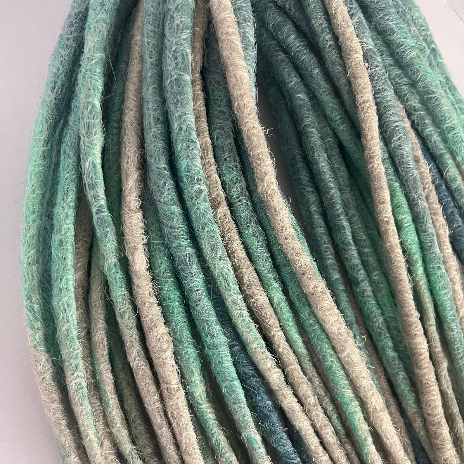 Ready to Ship Today Crochet Synthetic Dreadlocks in Blue-mint-silver ...