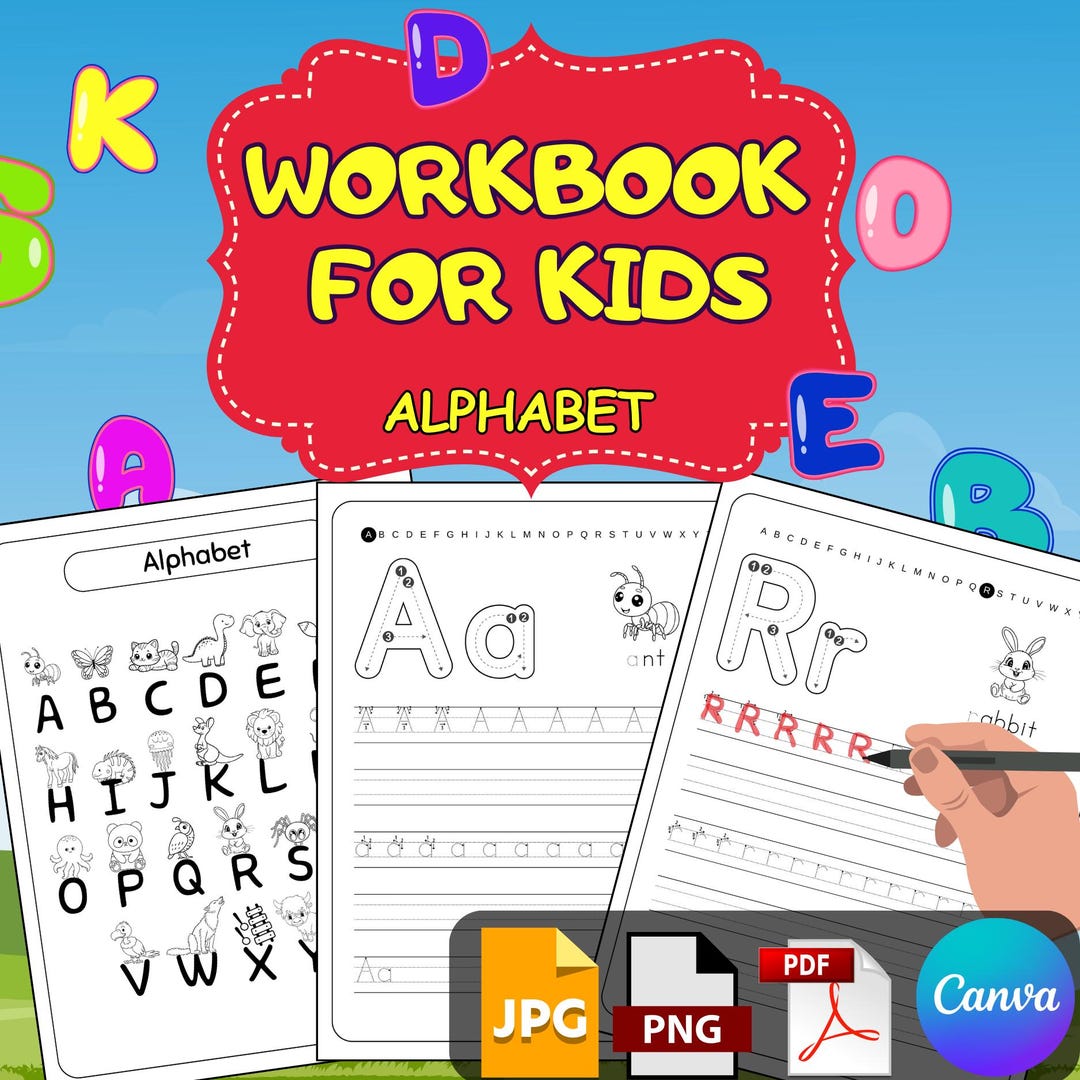 Montessori Alphabet Tracing & Writing Practice – Canva Template and ...