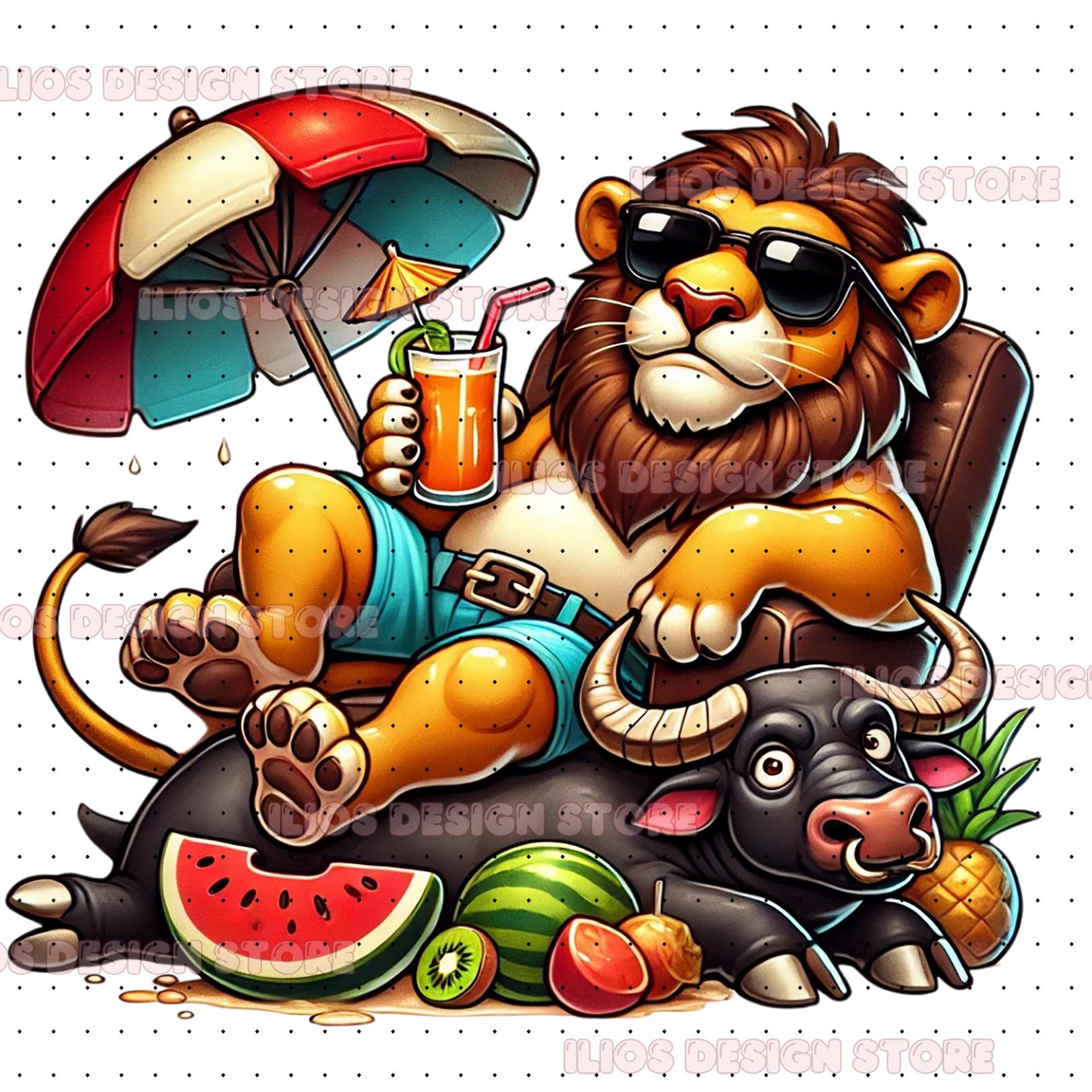 Summer Animals Clipart – 25 Pngs With Sunglasses, Floaties and ...