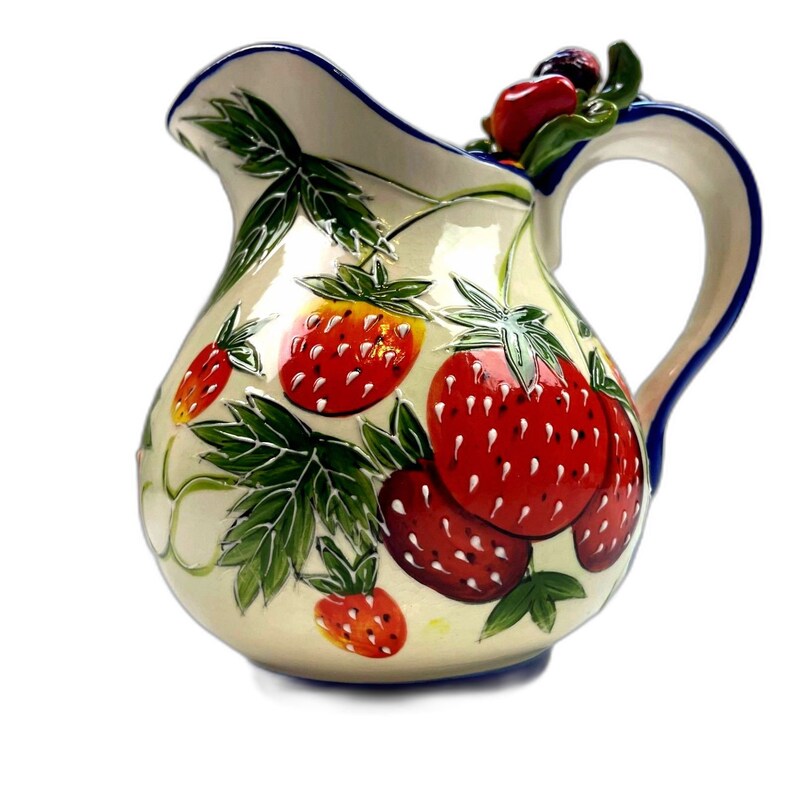 Strawberry Creamer Pitcher by J. Mccall Blue Sky Clayworks Ceramic ...