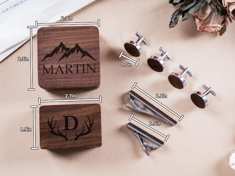 Groomsmen Cufflinks, Personalized Cufflinks for Men, Groomsmen Gifts ...