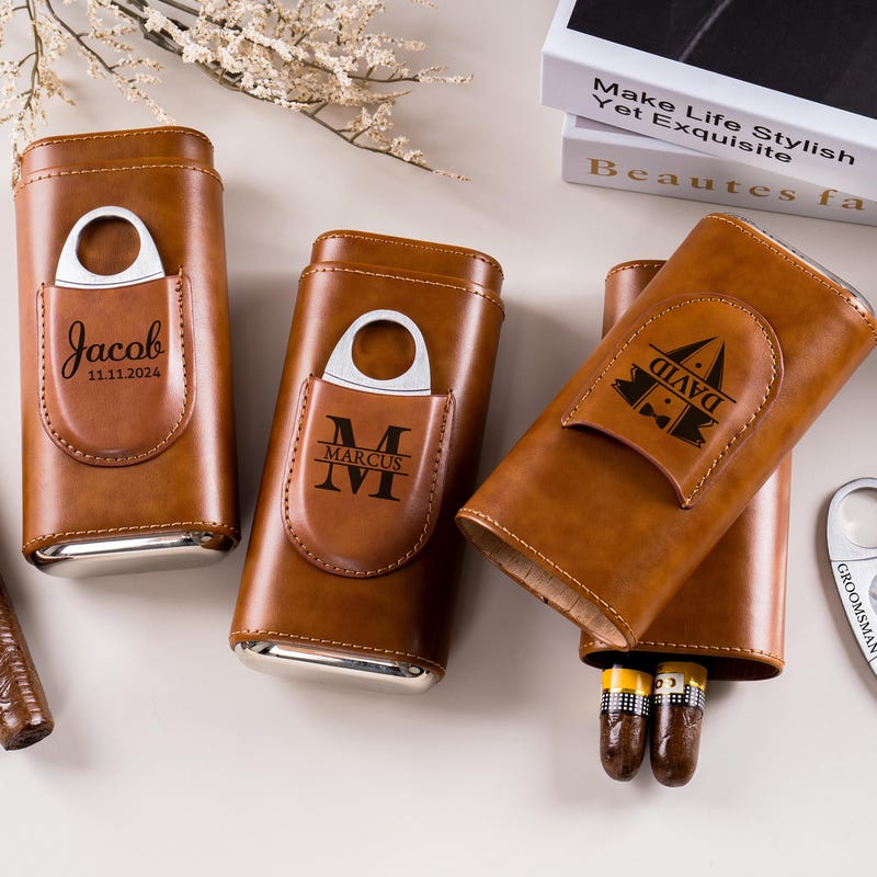 Learher Cigar Case - Etsy