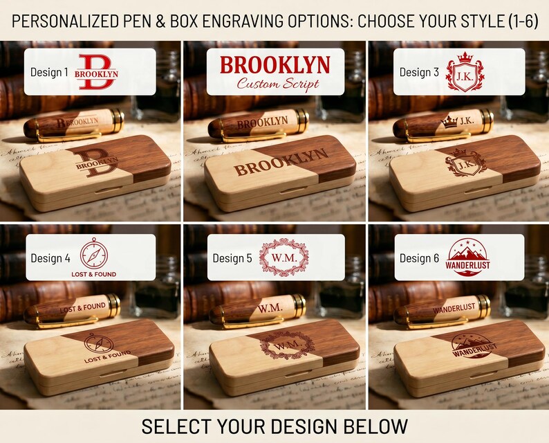 Custom Engraved Pen Set, Father's Day Gift From Daughter, Personalized ...