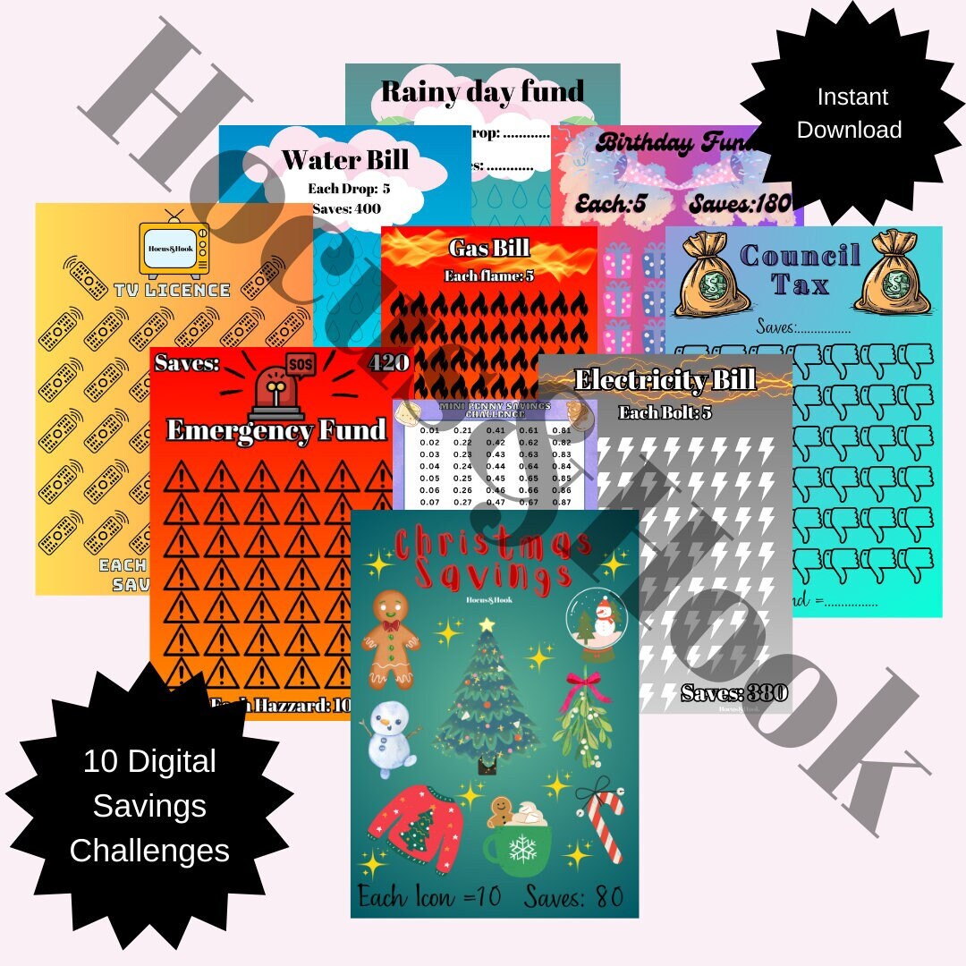 Beginner Savings Challenge Printable Savings Challenge Bundle A6 A5 A4 ...