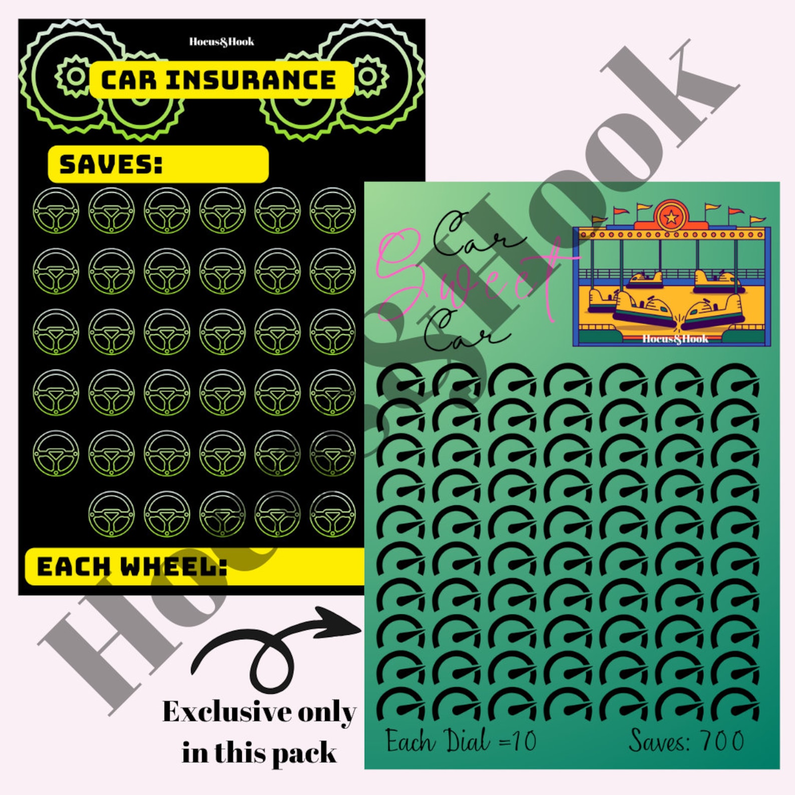 Car Savings Challenge Printable Savings Challenge Bundle A6 A5 A4 Sized ...