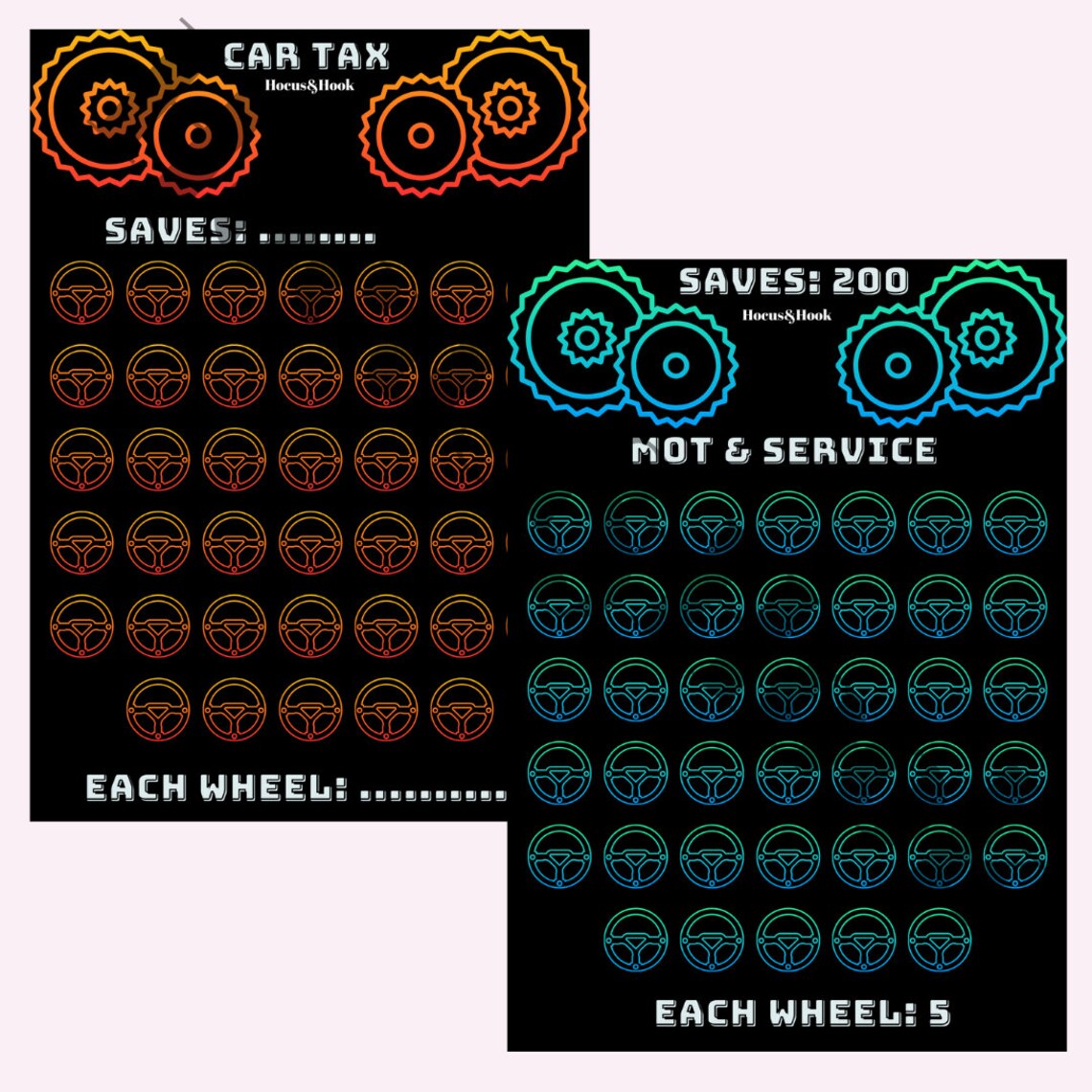 Car Savings Challenge Printable Savings Challenge Bundle A6 A5 A4 Sized ...