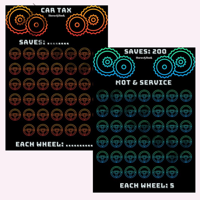 Car Savings Challenge Printable Savings Challenge Bundle A6 A5 A4 Sized ...