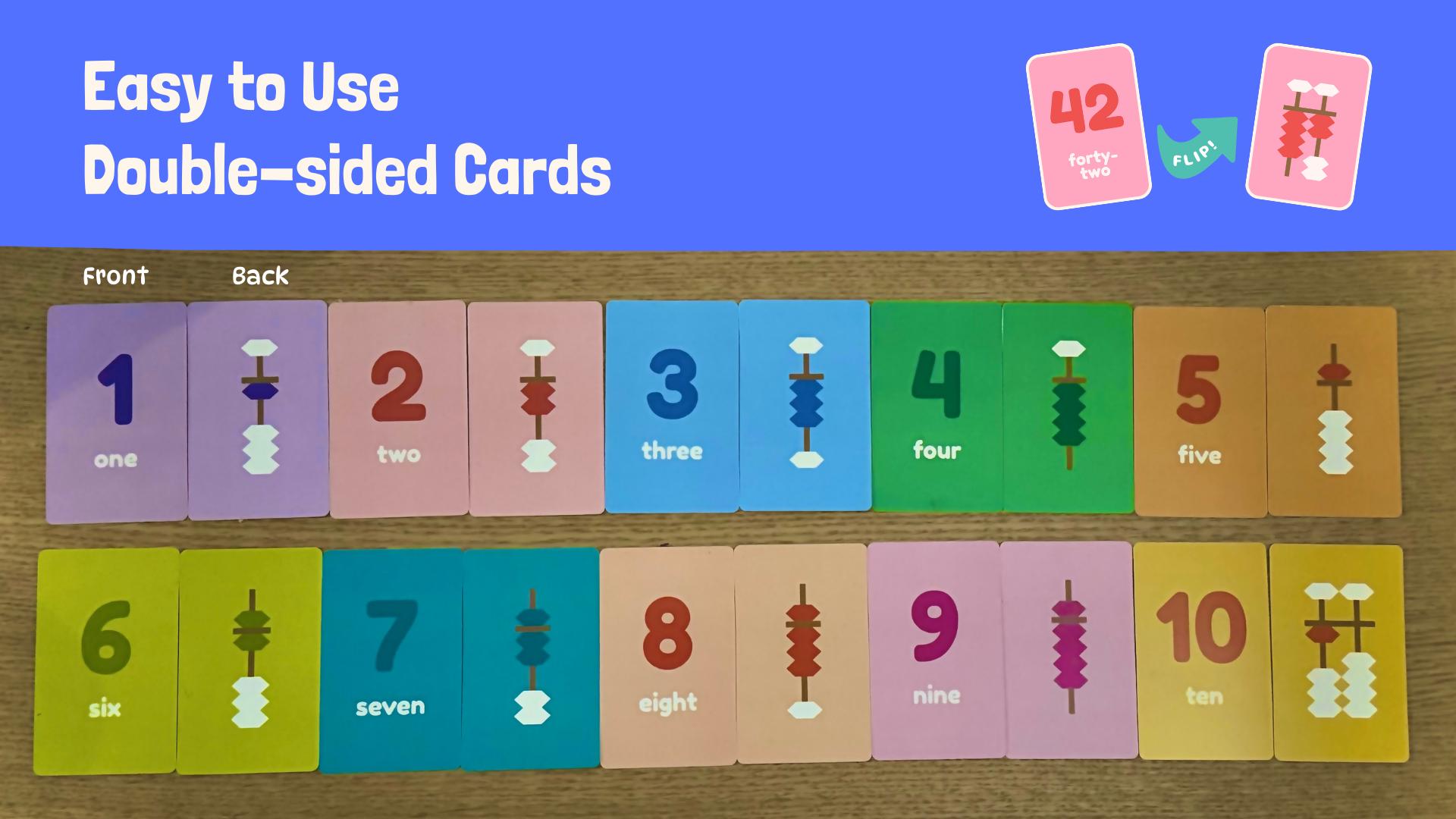 Colourful Abacus Flashcards, Speed Mental Maths, Numbers 1 - 50 - Etsy