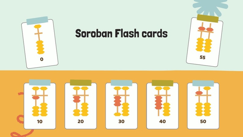 Abacus Soroban Number Flash Cards, Mental Maths Speed Counting 0 - 55 ...