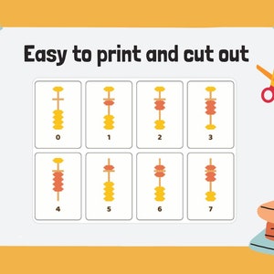Abacus Soroban Number Flash Cards, Mental Maths Speed Counting 0 - 55 ...