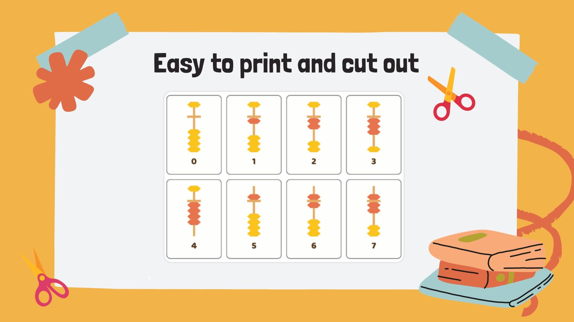 Abacus Soroban Number Flash Cards, Mental Maths Speed Counting 0 - 55 ...