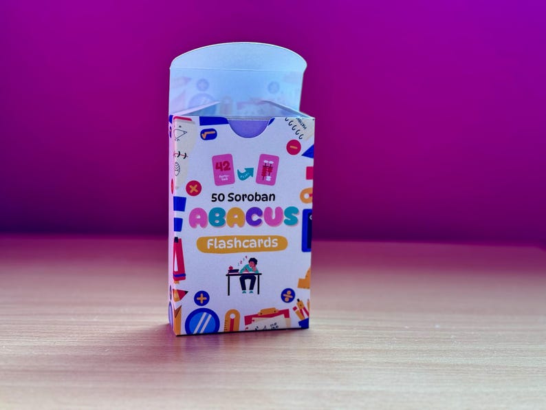 Colourful Abacus Flashcards, Speed Mental Maths, Numbers 1 - 50 - Etsy