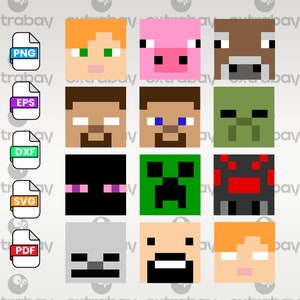 Minecraft svg - Etsy