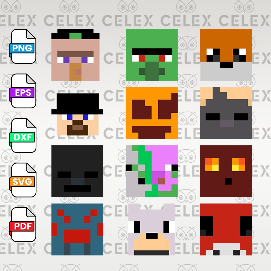 Minecraft SVG, Minecraft PNG File, Minecraft PDF, Minecraft Sticker ...