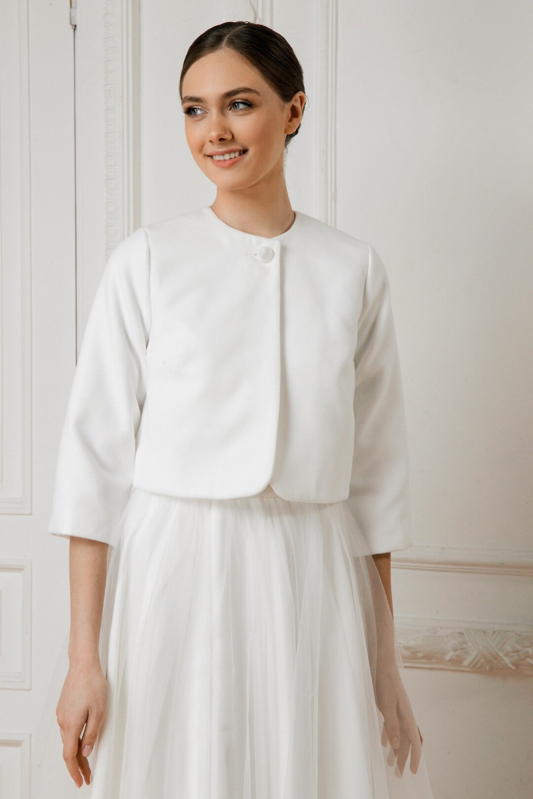 Bridal Jacket, Bridal Coat, White Jacket for Bride, Wedding Cover Up ...