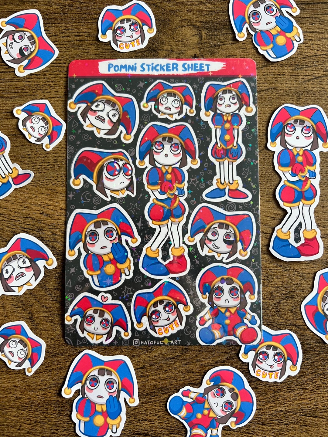 The Amazing Digital Circus Pomni Sticker Sheet Holographic - Etsy Canada The Amazing Digital Circus Pomni Sticker Sheet Holographic - Etsy Canada