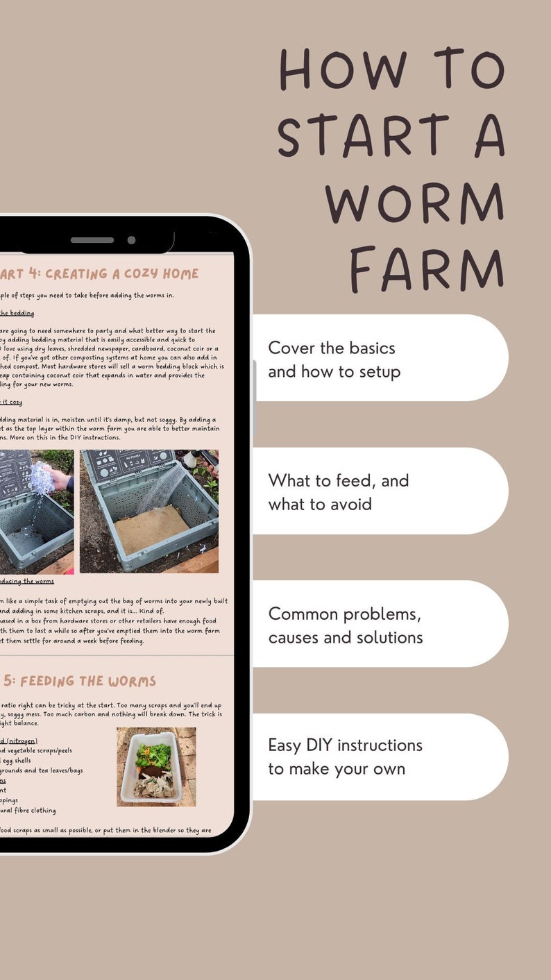 How to Start A Worm Farm | DIY Plans Included - Etsy