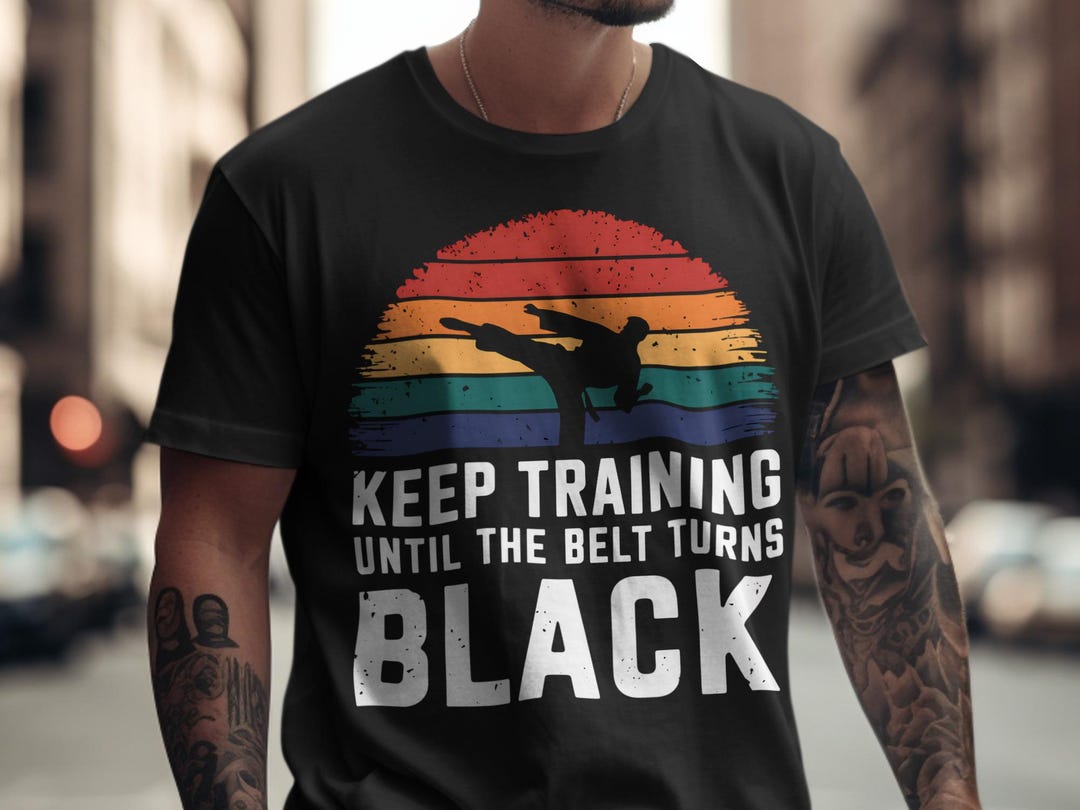 Keep Training Until the Belt Turns Black PNG | Martial Arts Motivation ...