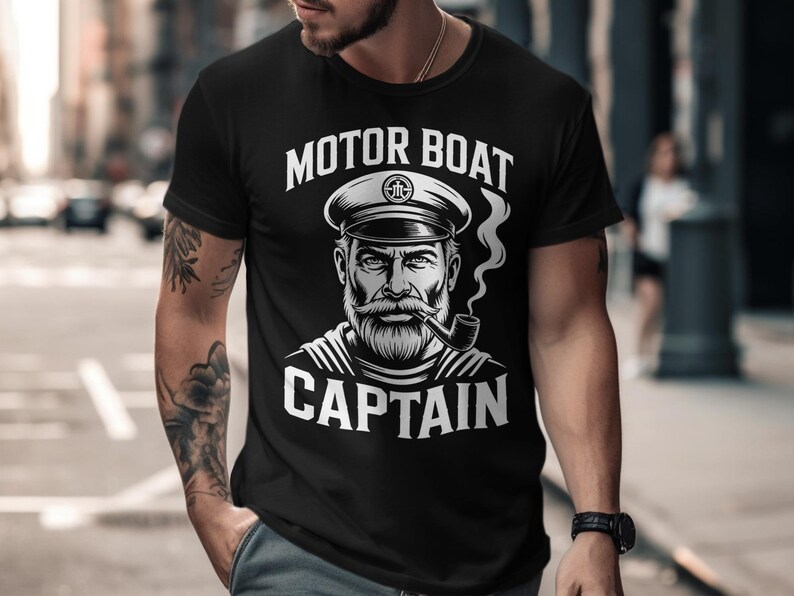 Motor Boat Captain PNG | Vintage Sea Captain Sublimation | Nautical ...