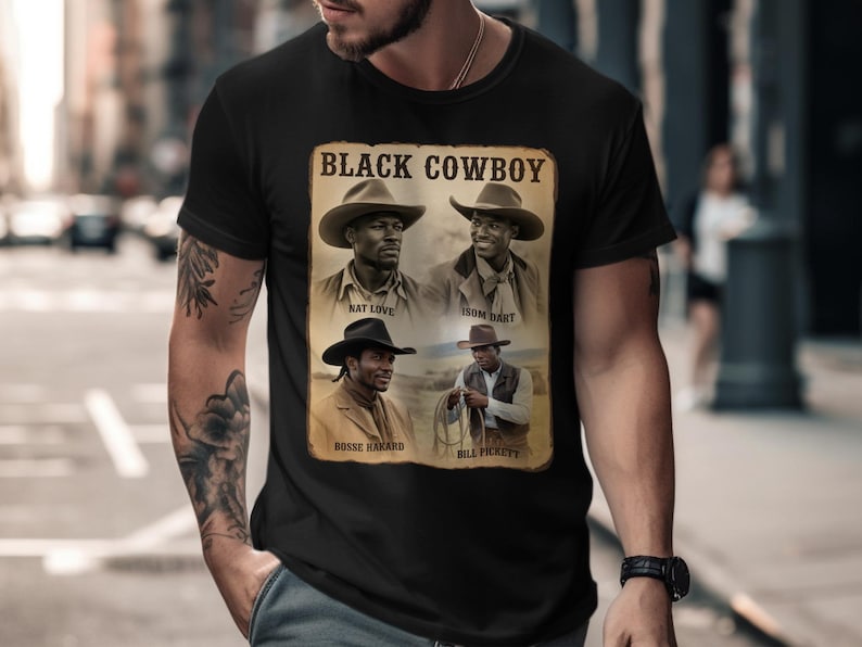 Black Cowboy History PNG – Nat Love, Isom Dart, Bill Pickett Shirt ...