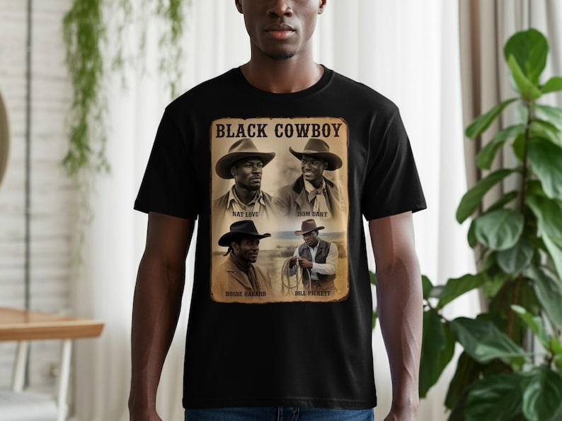 Black Cowboy History PNG – Nat Love, Isom Dart, Bill Pickett Shirt ...